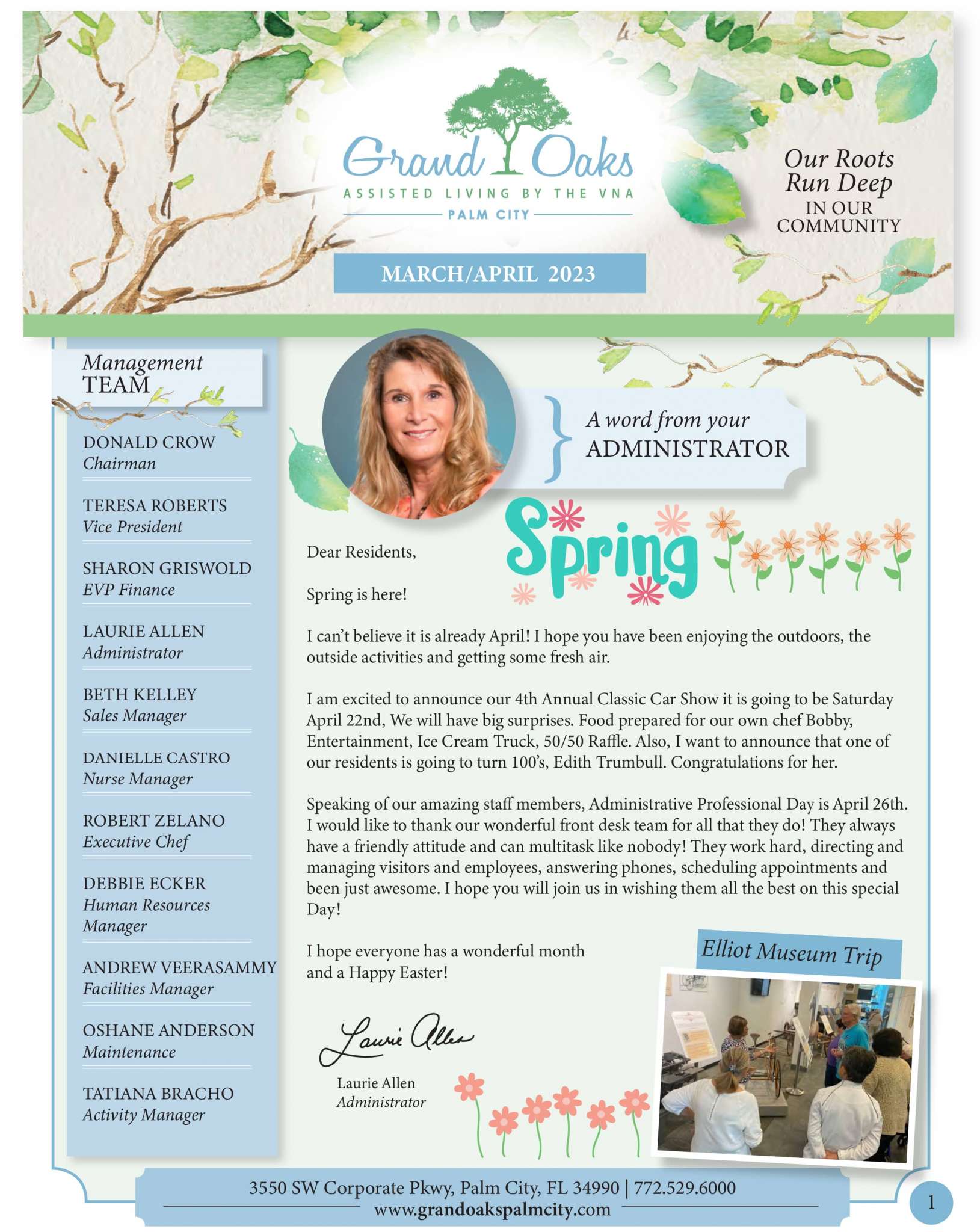 Newsletter | Grand Oaks of Palm City |Assisted Living & Memory Care